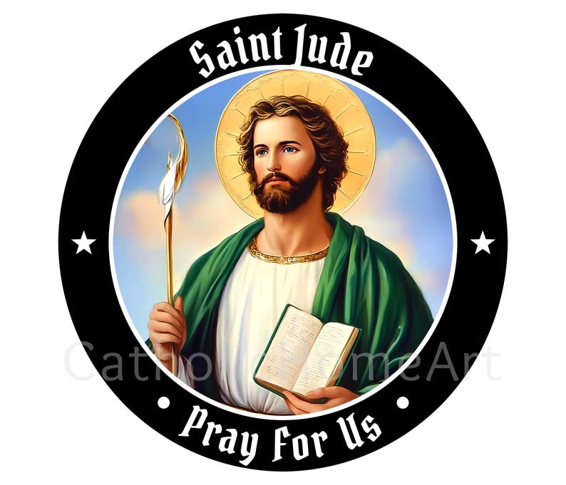 St Jude Thaddeus Clipart PNG, Saint Jude Pray for Us Printable Clip Art ...