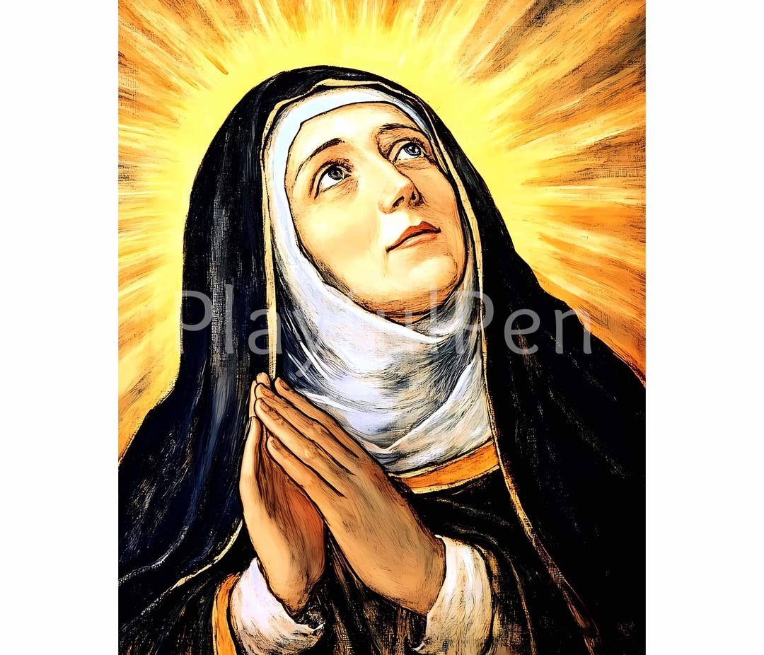 Saint Catherine of Siena Wall Art Print, St Catherine Picture Digital ...