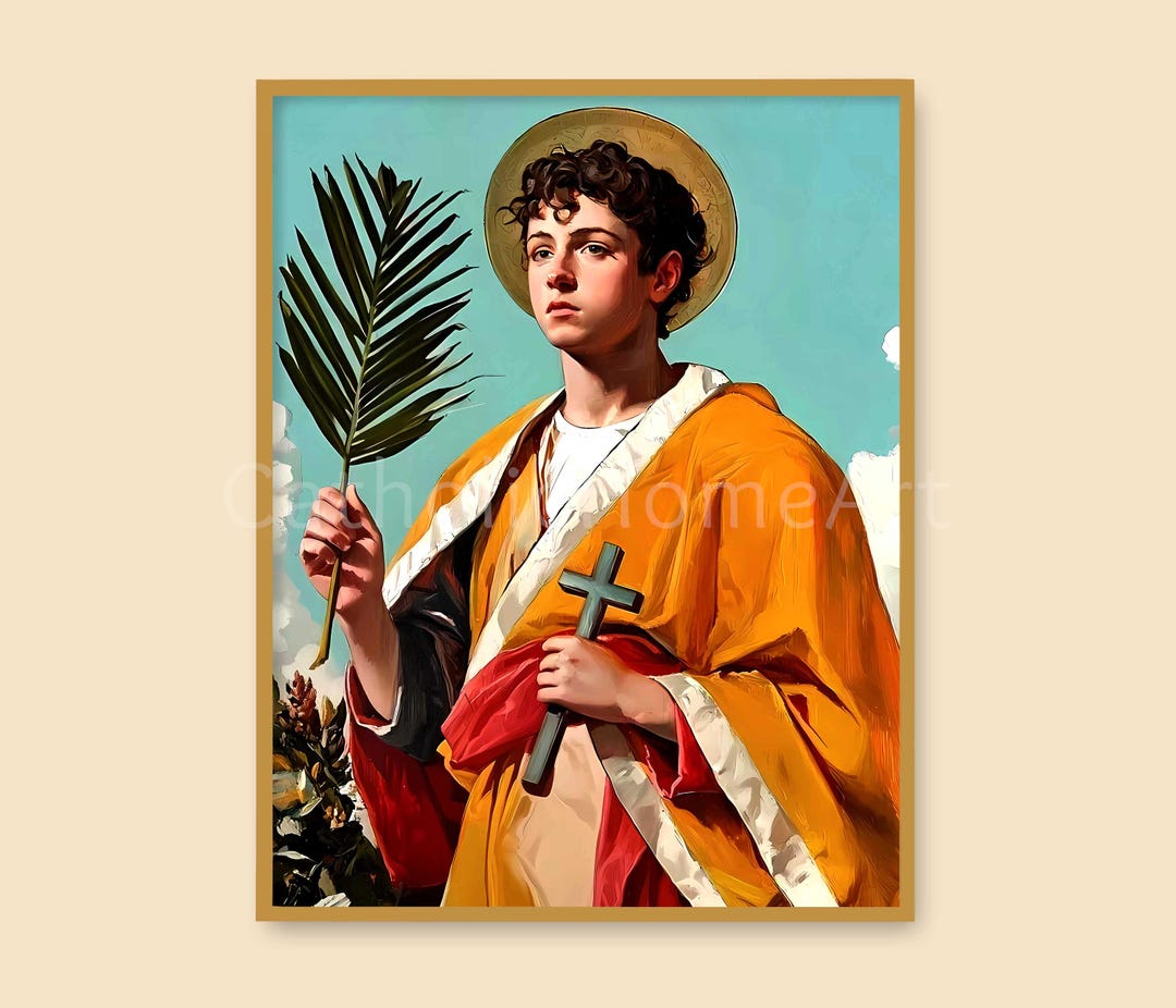 St. Tarcisius Wall Art Printable, Saint Tarcisius Boy Who Protected the ...