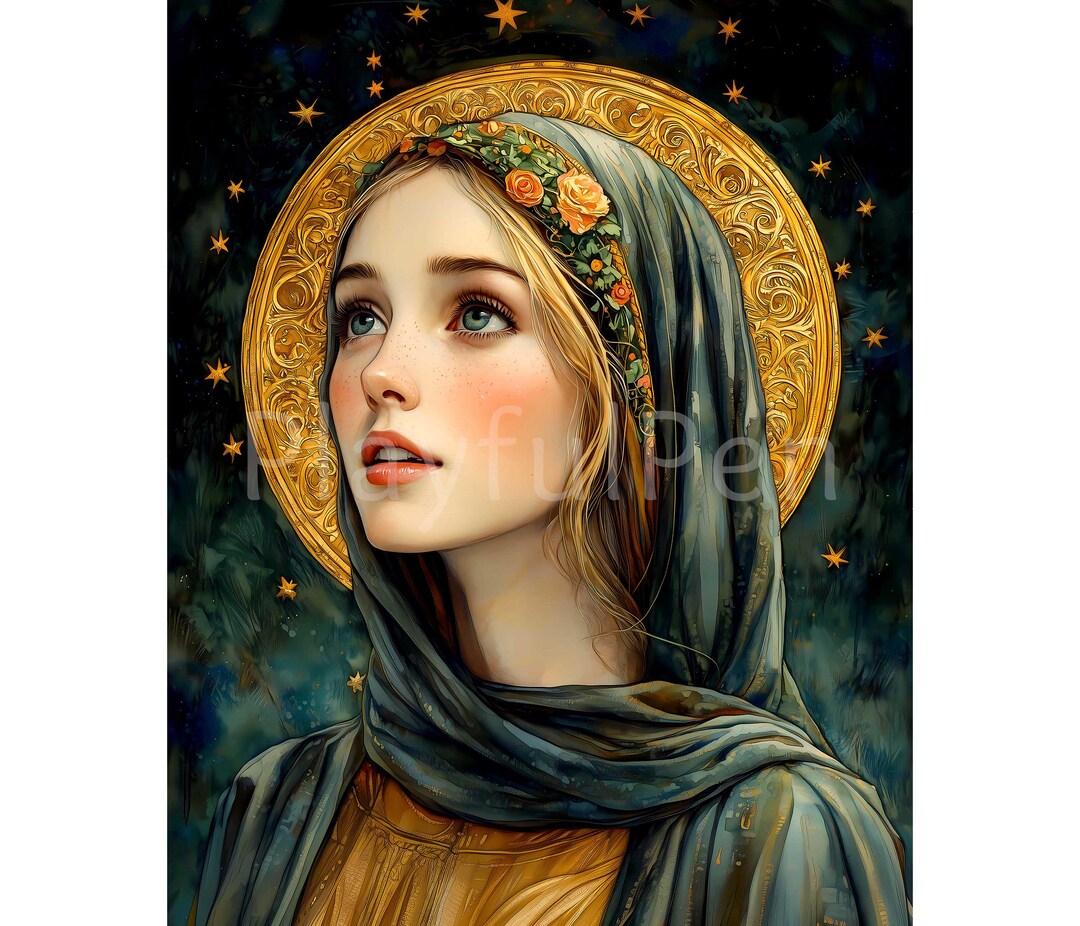 Saint Hildegard of Bingen Printable Wall Art, Catholic Poster Print ...