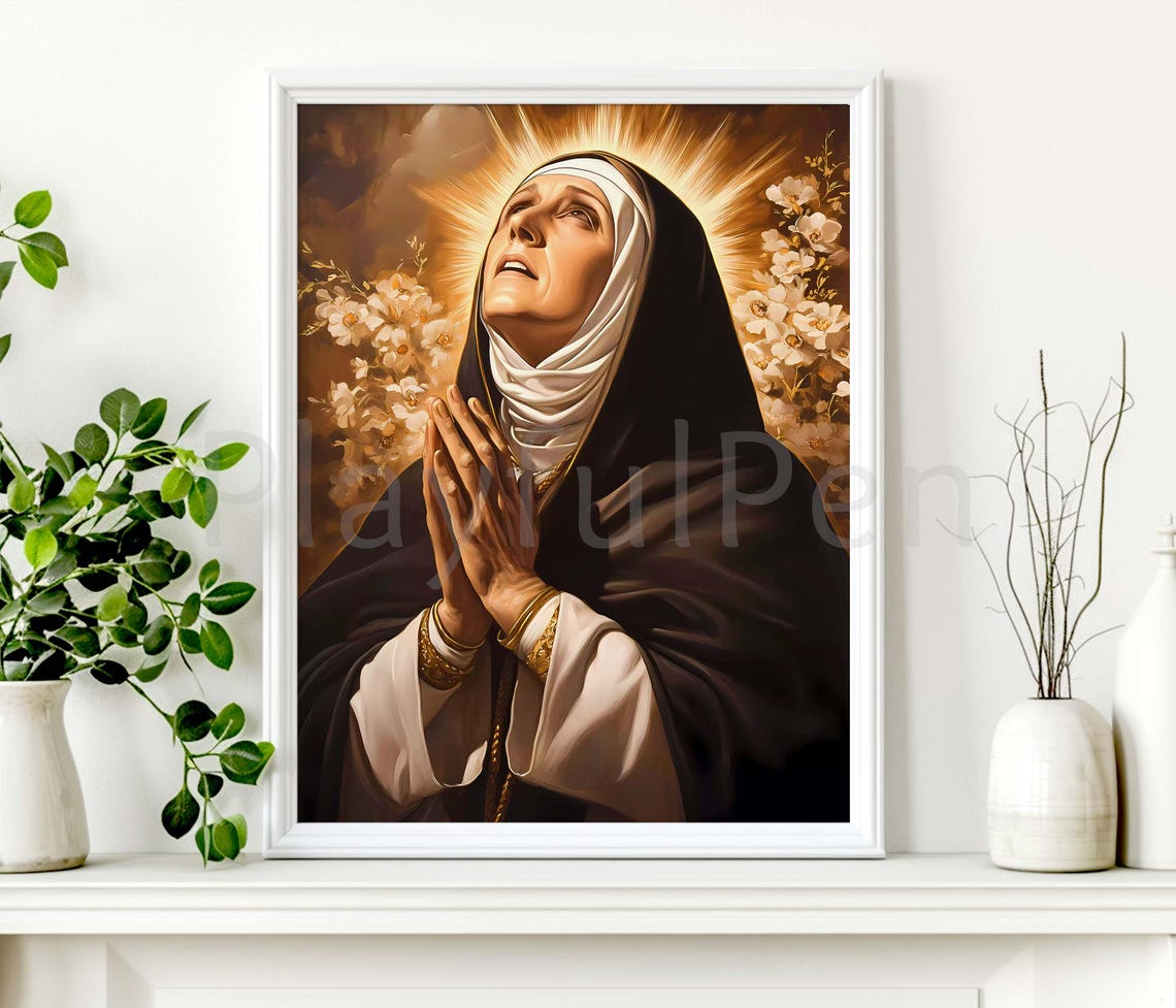 St Monica Wall Art Printable Poster, Saint Monica Mother of Saint ...