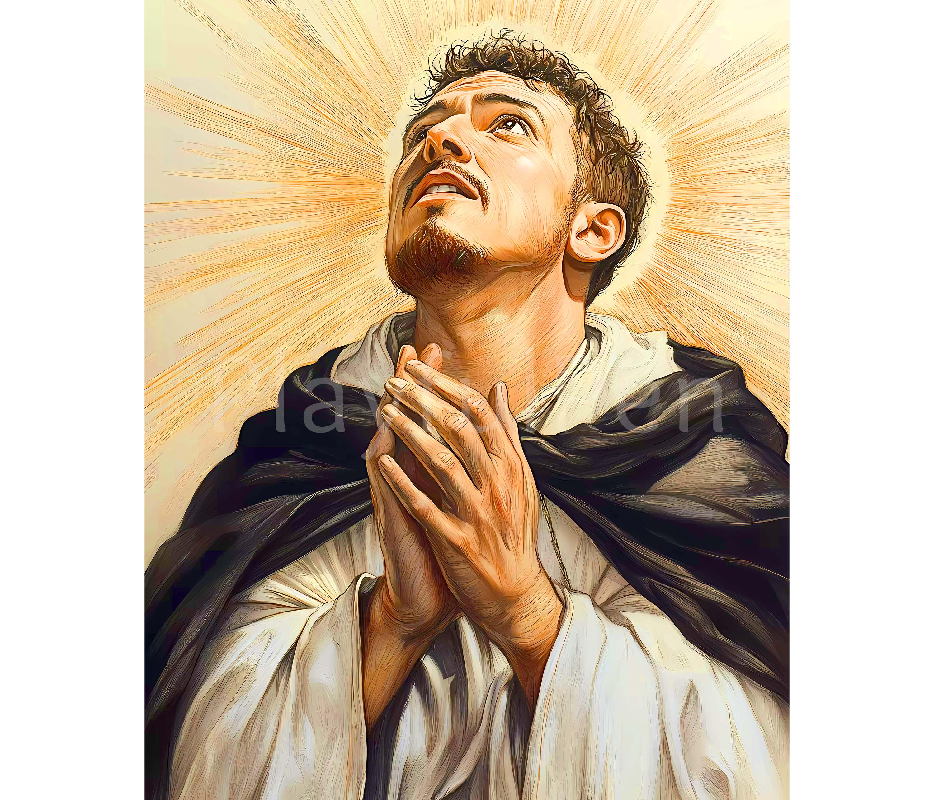 St Dominic Printable Poster Wall Art, Saint Dominic De Guzman Digital ...