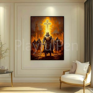 Christian Crusades Wall Art, Medieval Crusaders Catholic Poster Print, Knights Templar, Catholic ...