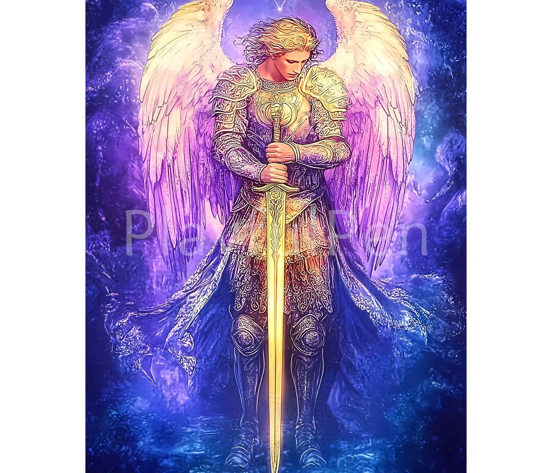 St Michael Archangel Printable Wall Art, San Miguel Catholic Poster ...