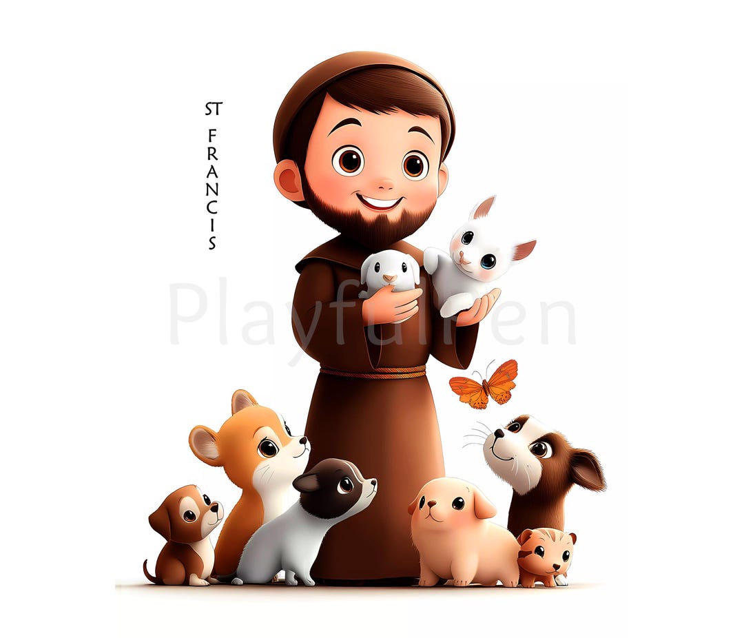 Saint Francis of Assisi Wall Art Printable, Cute St Francis Blessing ...