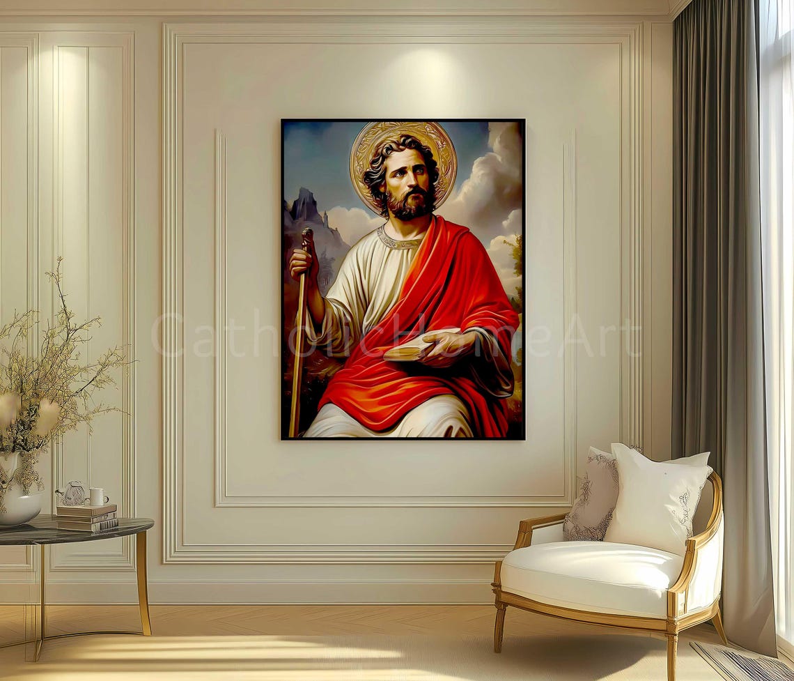 St. Simon the Zealot Wall Art Printable, Saint Simon Zealot Catholic ...