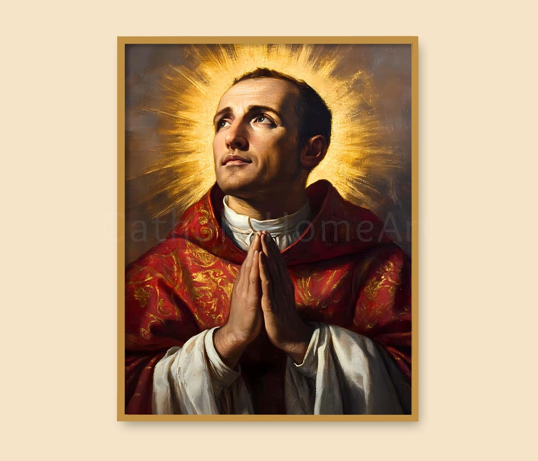 St Charles Borromeo Wall Art Printable, Catholic Saint Wall Art Print ...