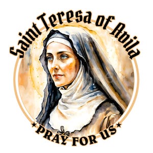 St Teresa of Avila Clipart PNG, Saint Teresa of Jesus PNG Pray for Us ...