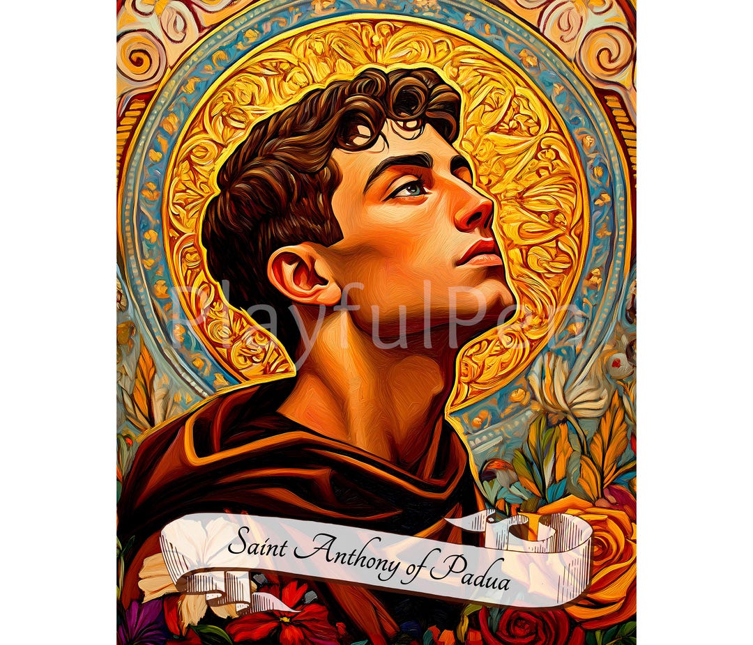 St. Anthony of Padua Art Print, Catholic Wall Art Printable, Religious ...