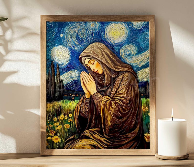 St Clare of Assisi Wall Art Printable, Franciscan Saints Christian ...