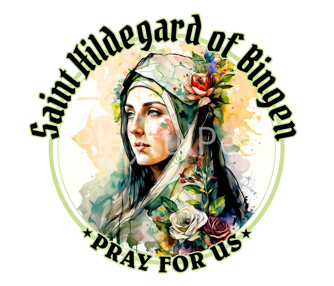 St Hildegard of Bingen Clipart PNG, Saint Hildegard Von Bingen PNG Pray ...