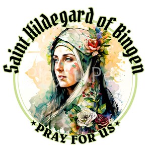 St Hildegard of Bingen Clipart PNG, Saint Hildegard Von Bingen PNG Pray ...