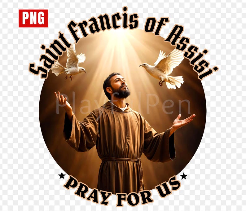 St Francis of Assisi Clipart PNG, Saint Francis Clip Art, Catholic Art ...