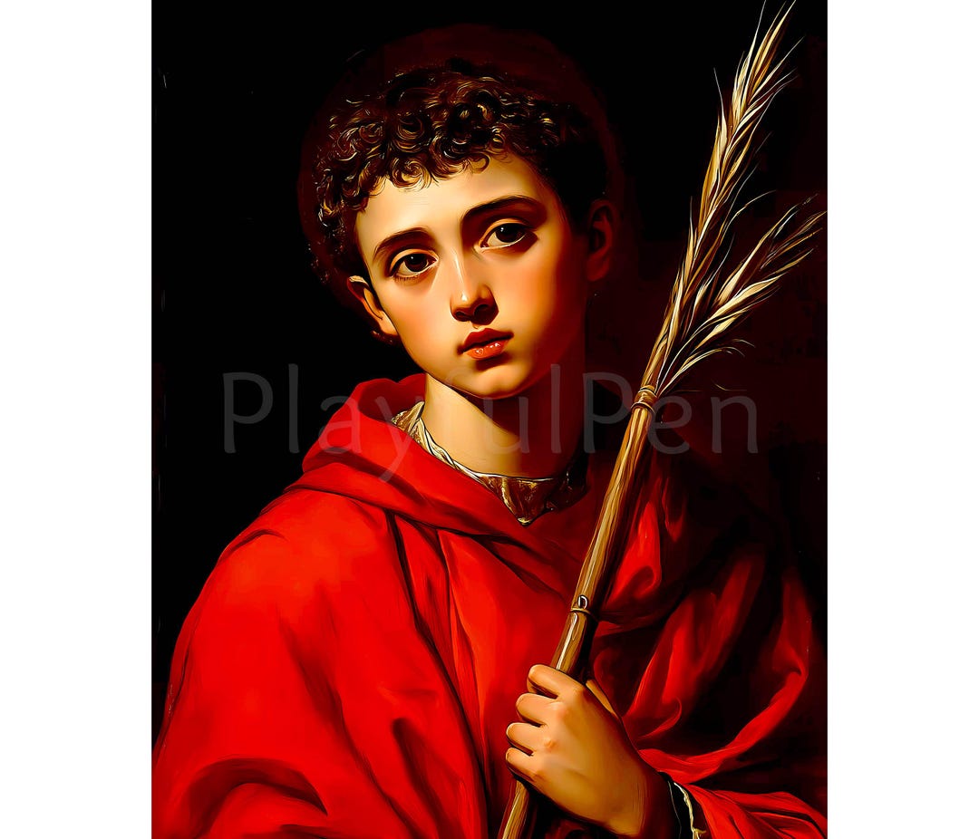 St Pancras of Rome Printable Poster Wall Art, Young Catholic Saint ...