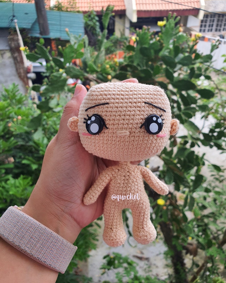 Square-head Chibi Amigurumi Body Base - Etsy