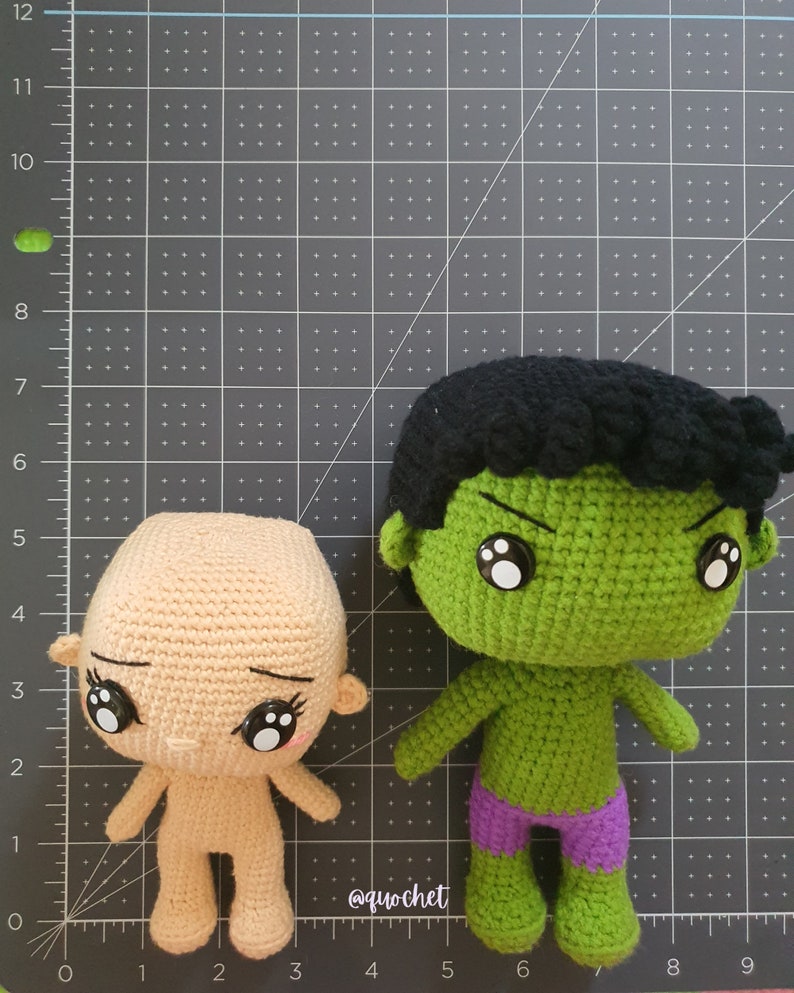 Square-head Chibi Amigurumi Body Base - Etsy