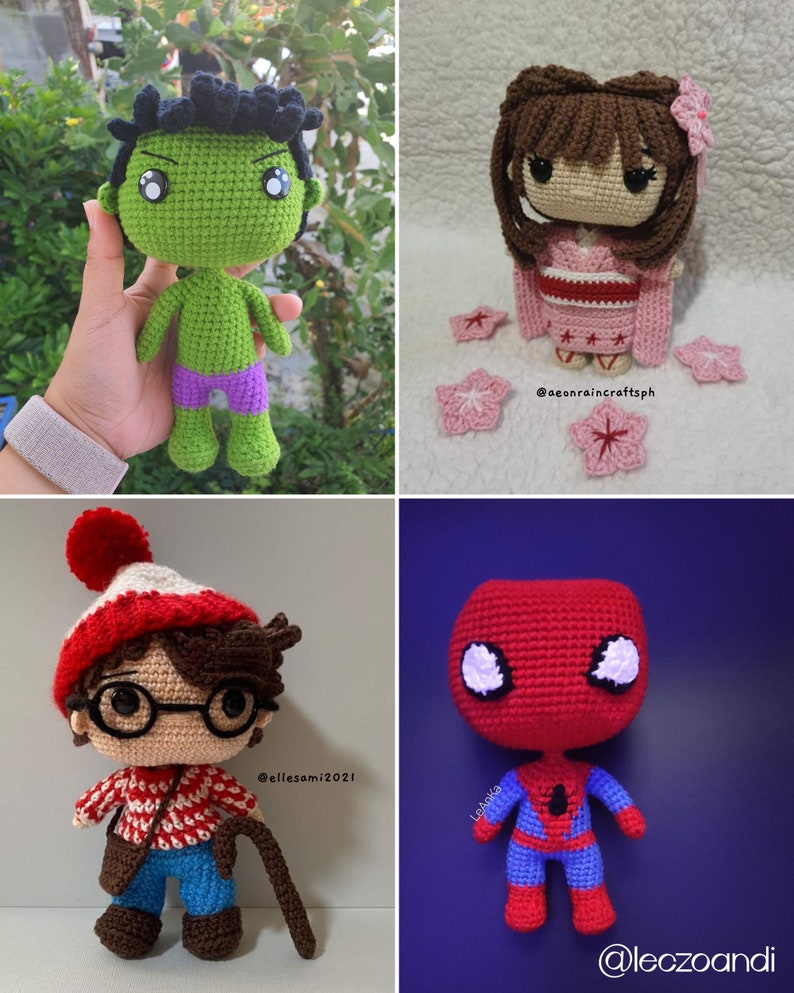 Square-head Chibi Amigurumi Body Base - Etsy