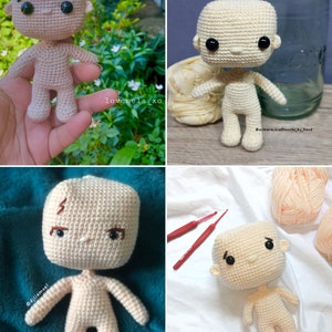 Square-head Chibi Amigurumi Body Base - Etsy
