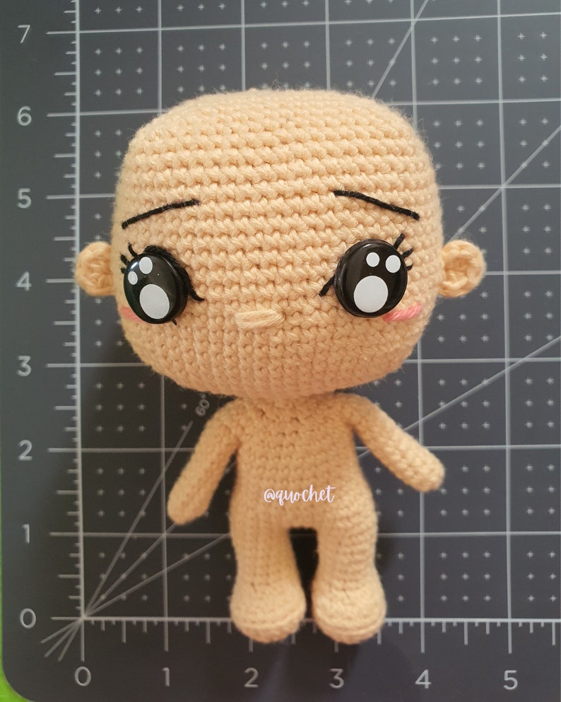 Square-head Chibi Amigurumi Body Base - Etsy