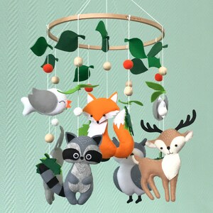 Baby Mobile Woodland. Forest Animals Mobile. Unisex Nursery Mobile ...