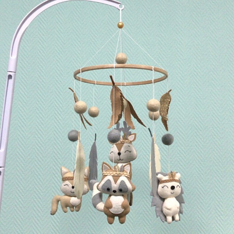 Baby Mobile Neutral. Woodland Nursery Decor Boy. Crib Mobile - Etsy