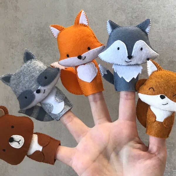 Finger Puppet Set - Etsy