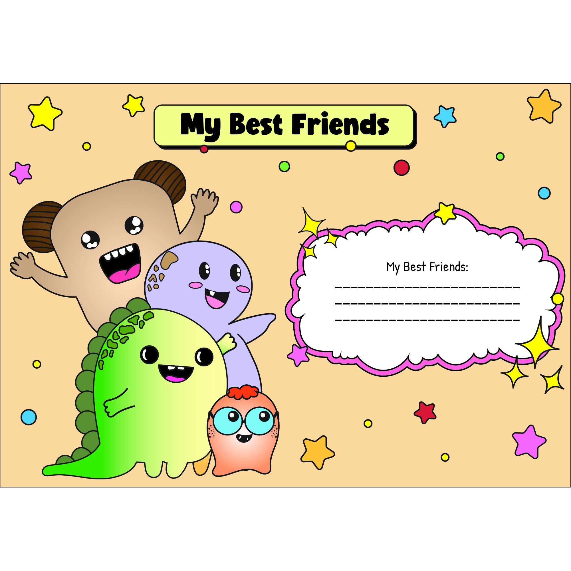 Fun and Educational Children Doodle Colouring Pages Bundle for Home ...
