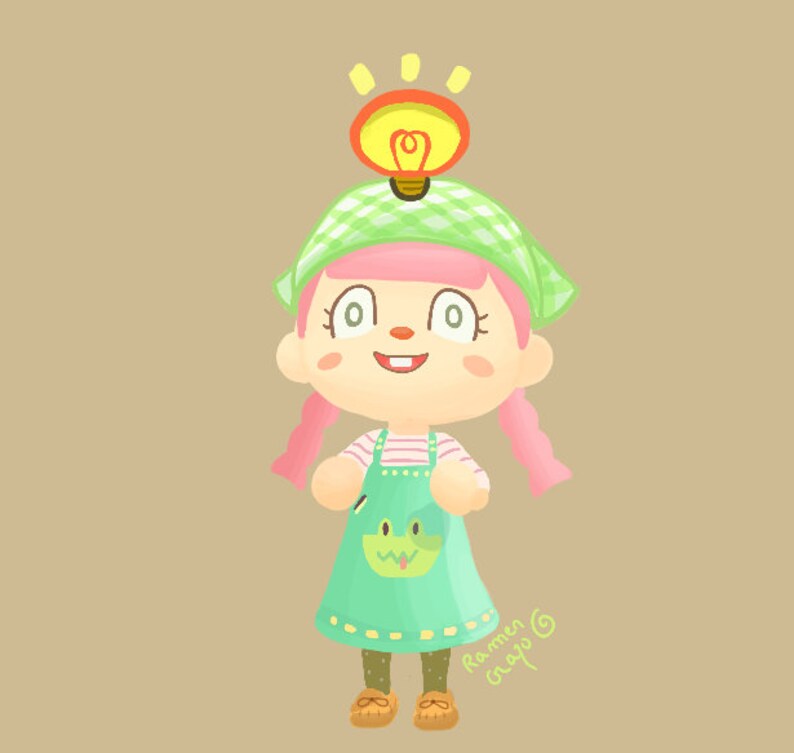 Drawing of Your Acnh/acpc Character and Villager, Animal Crossing ...