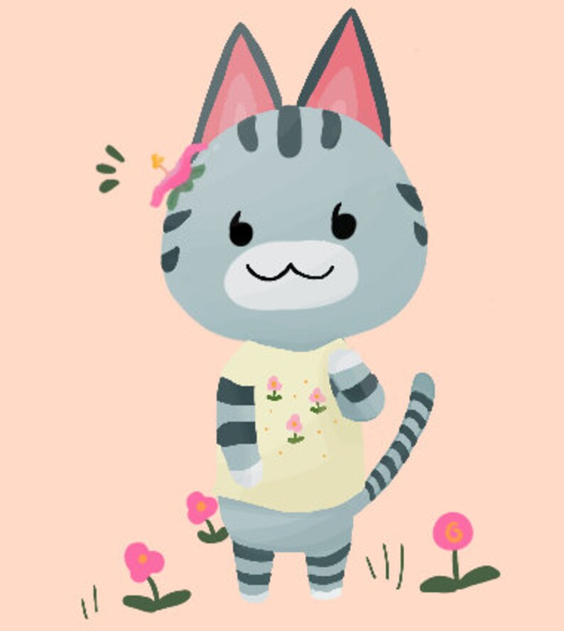 Drawing of Your Acnh/acpc Character and Villager, Animal Crossing ...