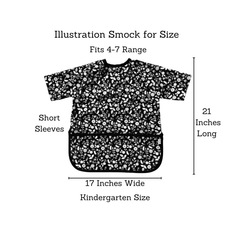 Student Smock for Kindergarten, Kids Art Smock With Cute Denim Jeans ...