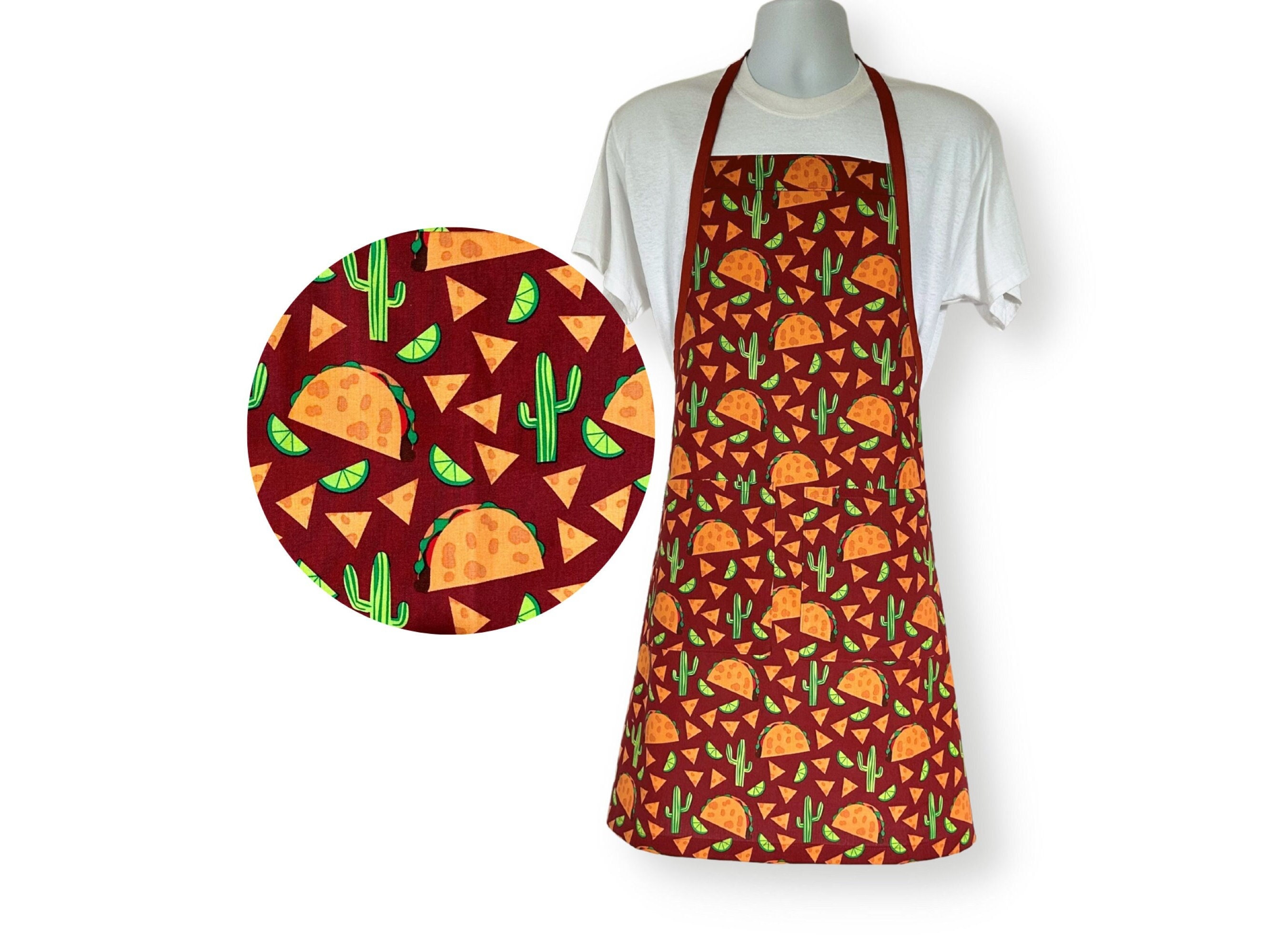 Taco Apron for Men or Women, One-of-a-kind Design, Fun Cooking Apron ...