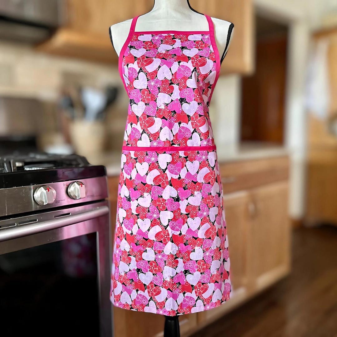 Bright Hearts Apron, Valentine Apron, Gift for Sweetheart, Apron for ...