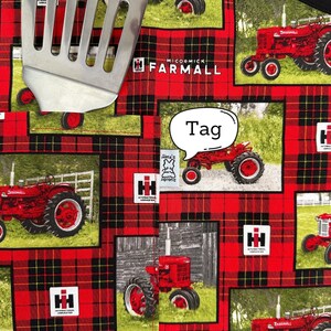 Cotton Farmall Tractor Apron, Plus Size Apron, Unique Design, Upcycled ...