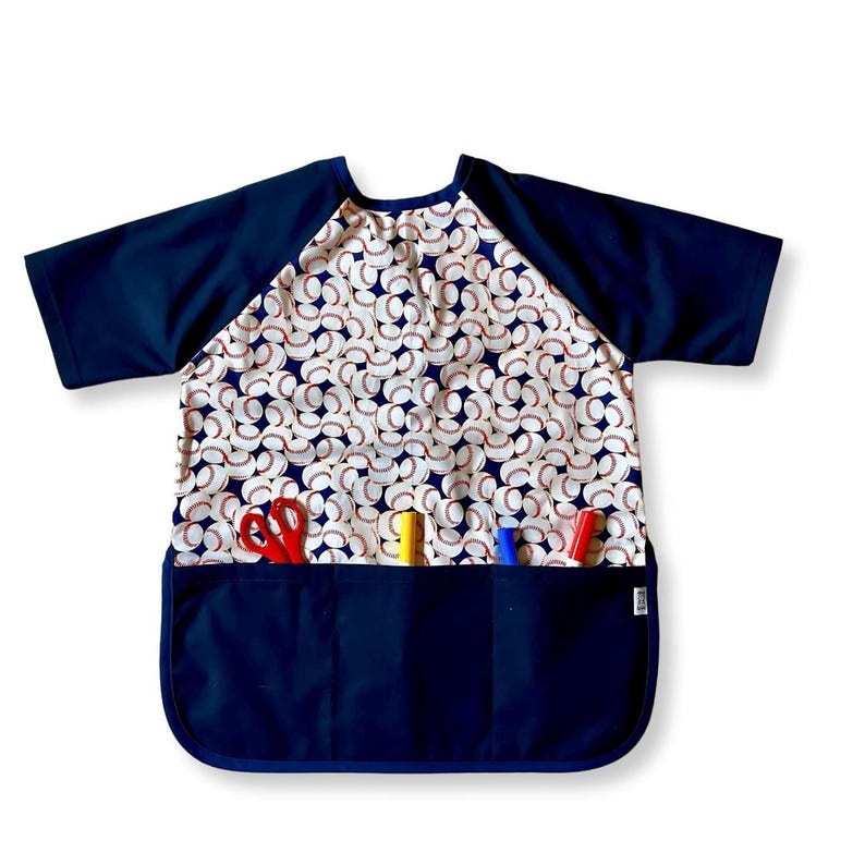 Kids Art Smock, Childs Kindergarten Apron, Student Craft Smock With ...