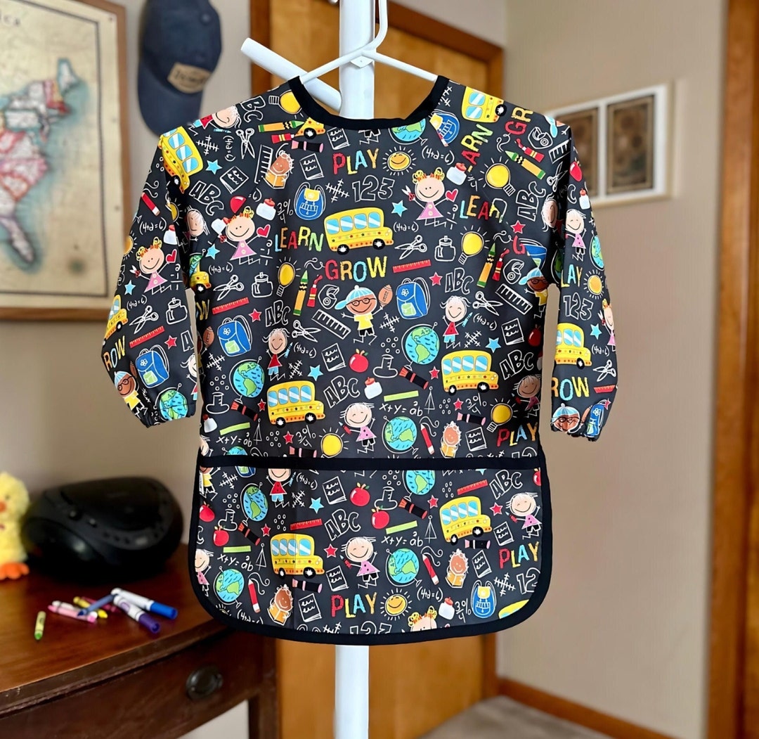 Kids Art Smock, Childs Art Smock With Long Sleeves, Craft Apron for Kid ...