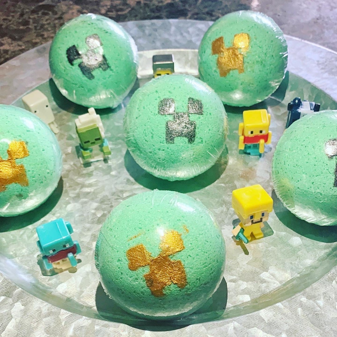 Bath Bomb_minecraft_kids Bath Bombs_bath Gift Set_fun Color Bath Water ...