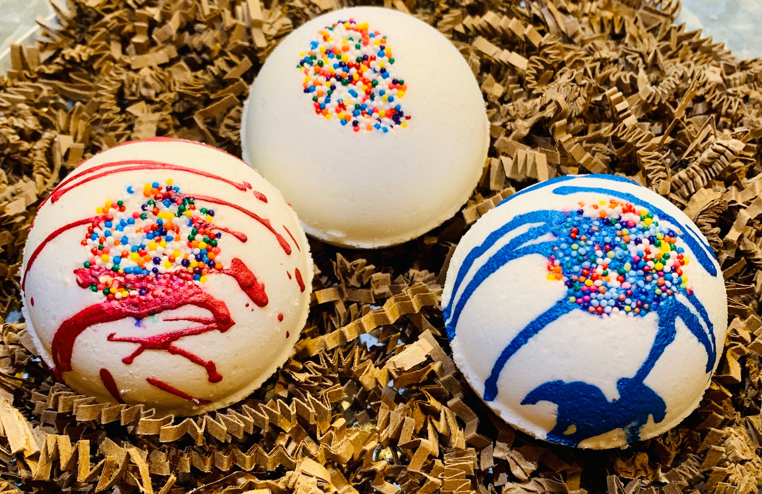 Fun bath bomb_ funBirthday cake bath bomb_ birthday cake | Etsy