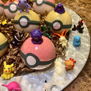 Poke Ball Kids Bath Bomb Fun Bomb Toy Inside BATHBOMB Stocking Stuffer ...