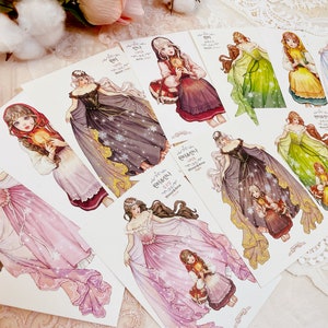 Winter&anna / Girl Stickers / Watercolor Illust - Etsy