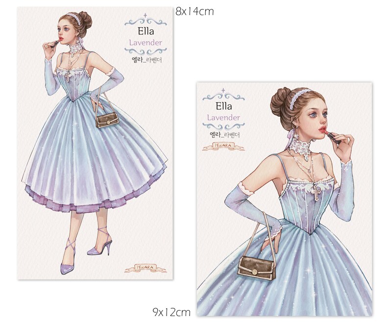 Ella/ Paper Girl Stickers / Watercolor Illust / 4color / 40sheets - Etsy