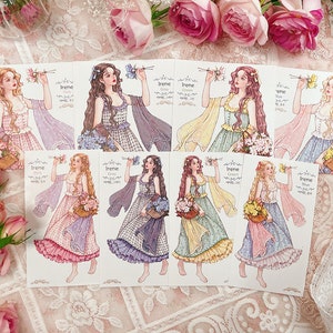 Irene / Paper Girl Stickers / Watercolor Illust / 4color / 40sheets - Etsy