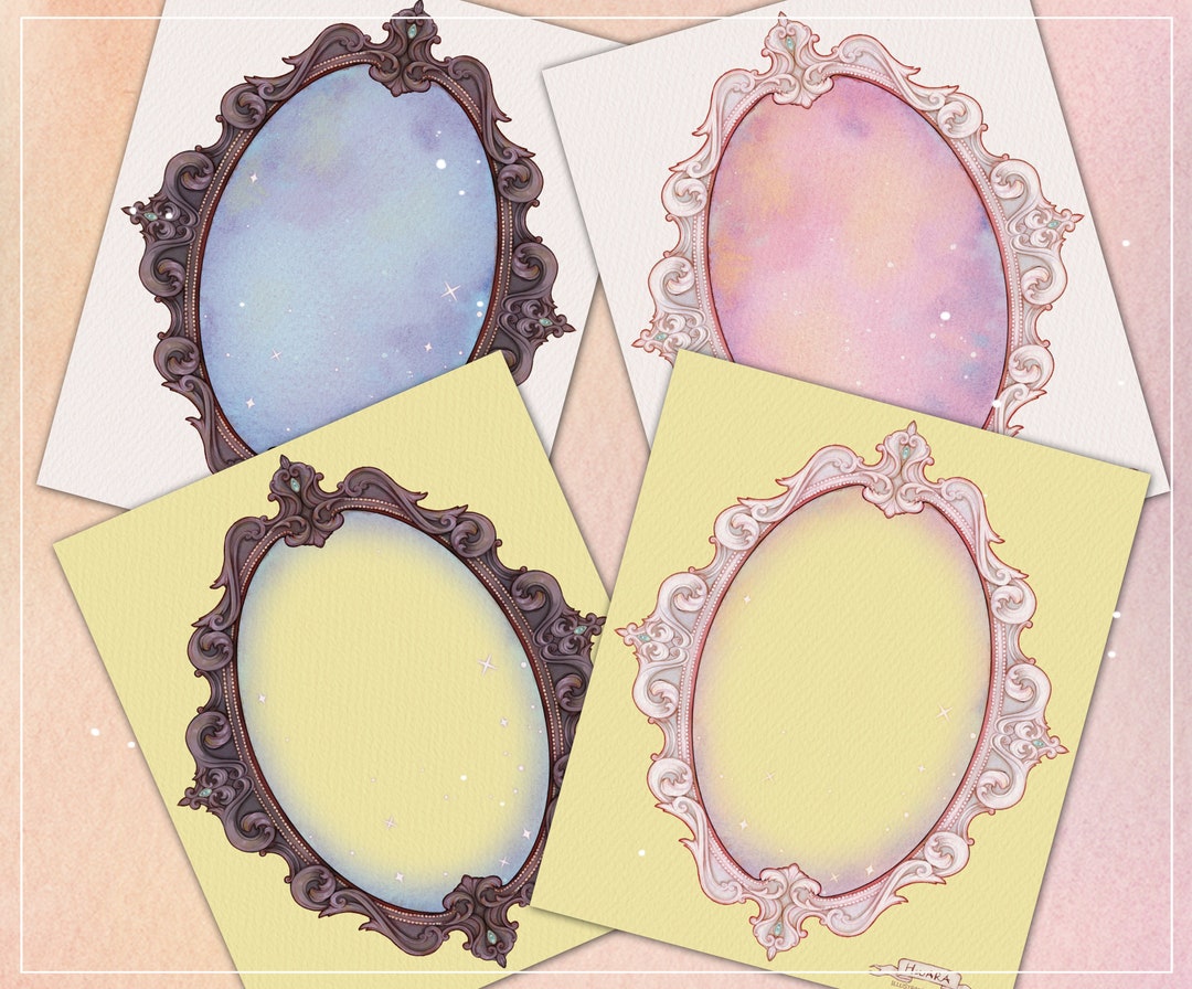 Magic Mirror / Paper Stickers / Watercolor Illust - Etsy
