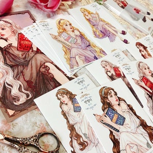 Angela / Girl Stickers / Watercolor Illust - Etsy