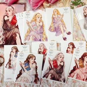 Angela / Girl Stickers / Watercolor Illust - Etsy