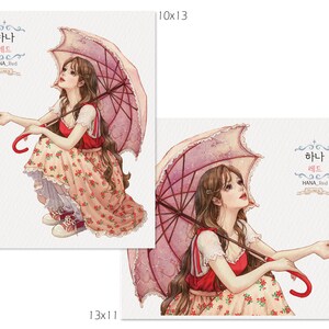 HANA / Girl Stickers / Watercolor Illust - Etsy