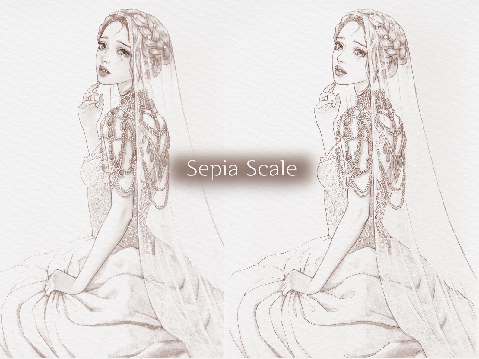 MARIA/ Coloring Page PDF for Adults, Grayscale Coloring, A4, Beautiful ...