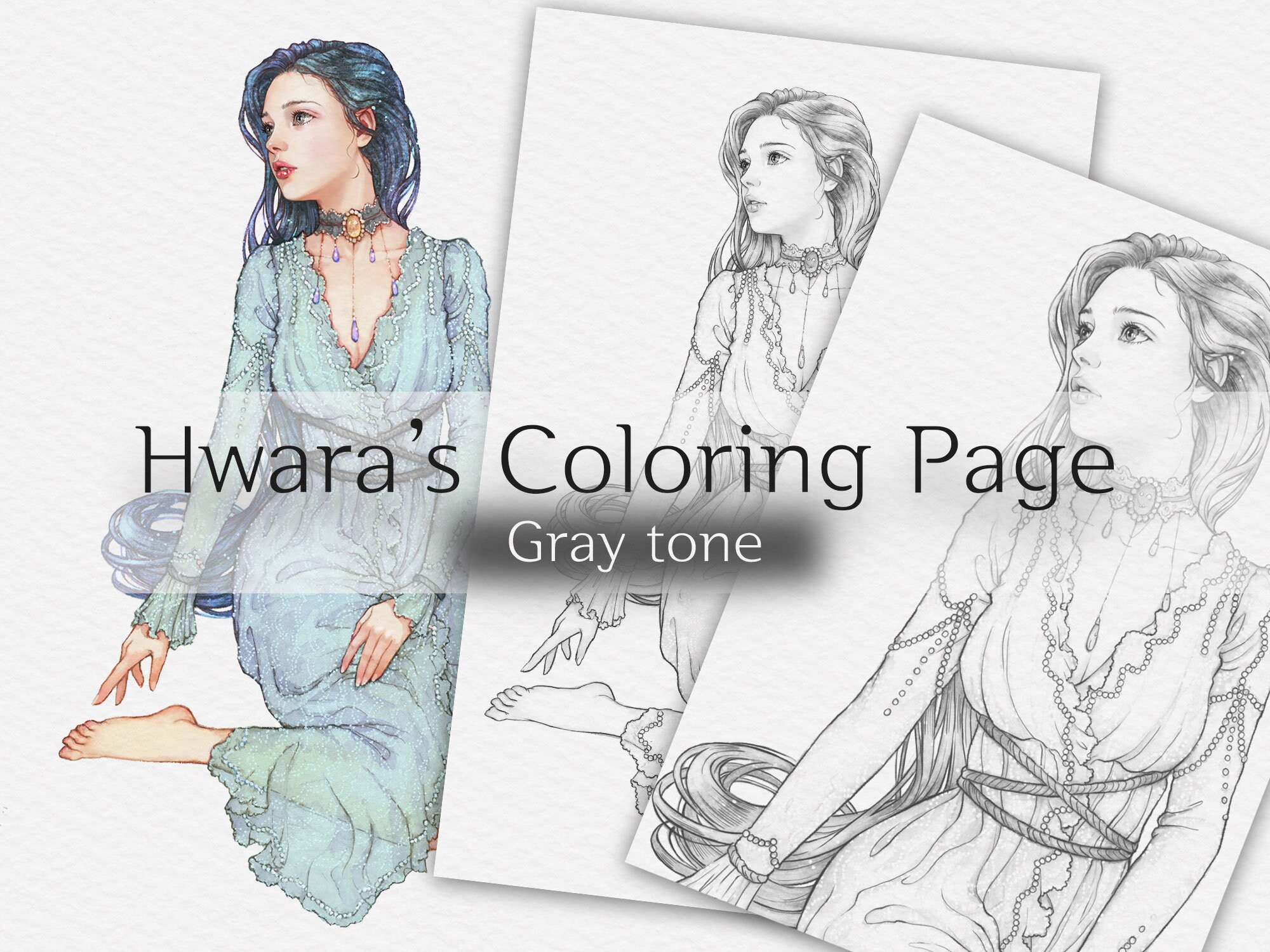 I MISS / Coloring Page PDF for Adults, Grayscale Coloring, A4 ...