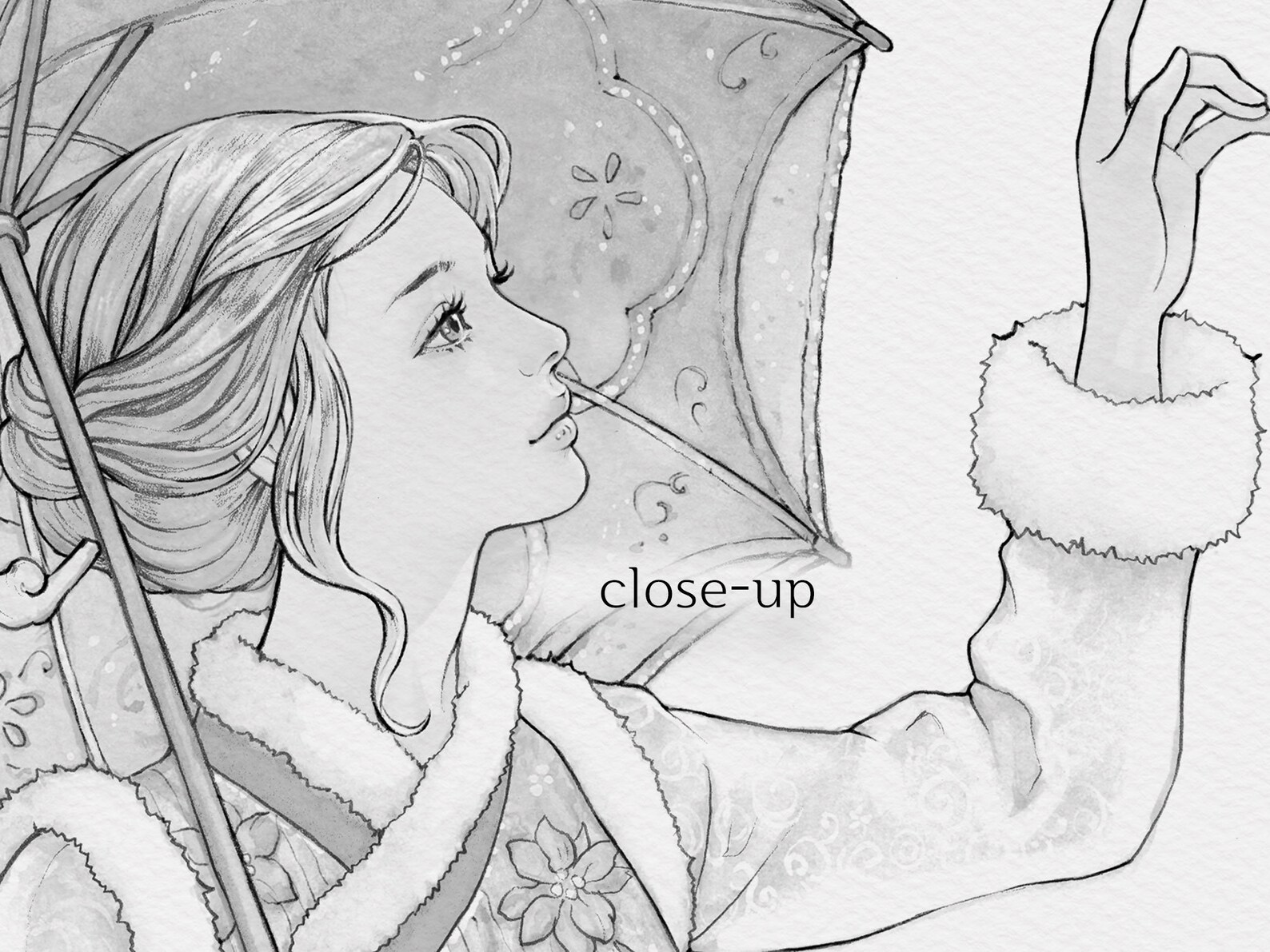 HARU / Coloring Page Coloring PDF for Adults Grayscale | Etsy