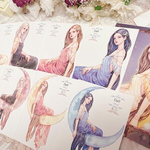 Dall / Paper Girl Stickers / Watercolor Illust / 4color - Etsy
