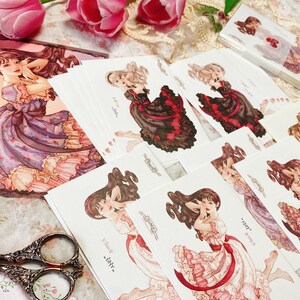 Sara / Girl Stickers / Watercolor Illust - Etsy